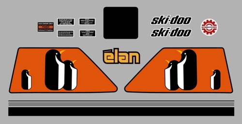 1975 Ski-doo Elan 250 Penguin Decal Kit | DooDecals.com Your Source For ...